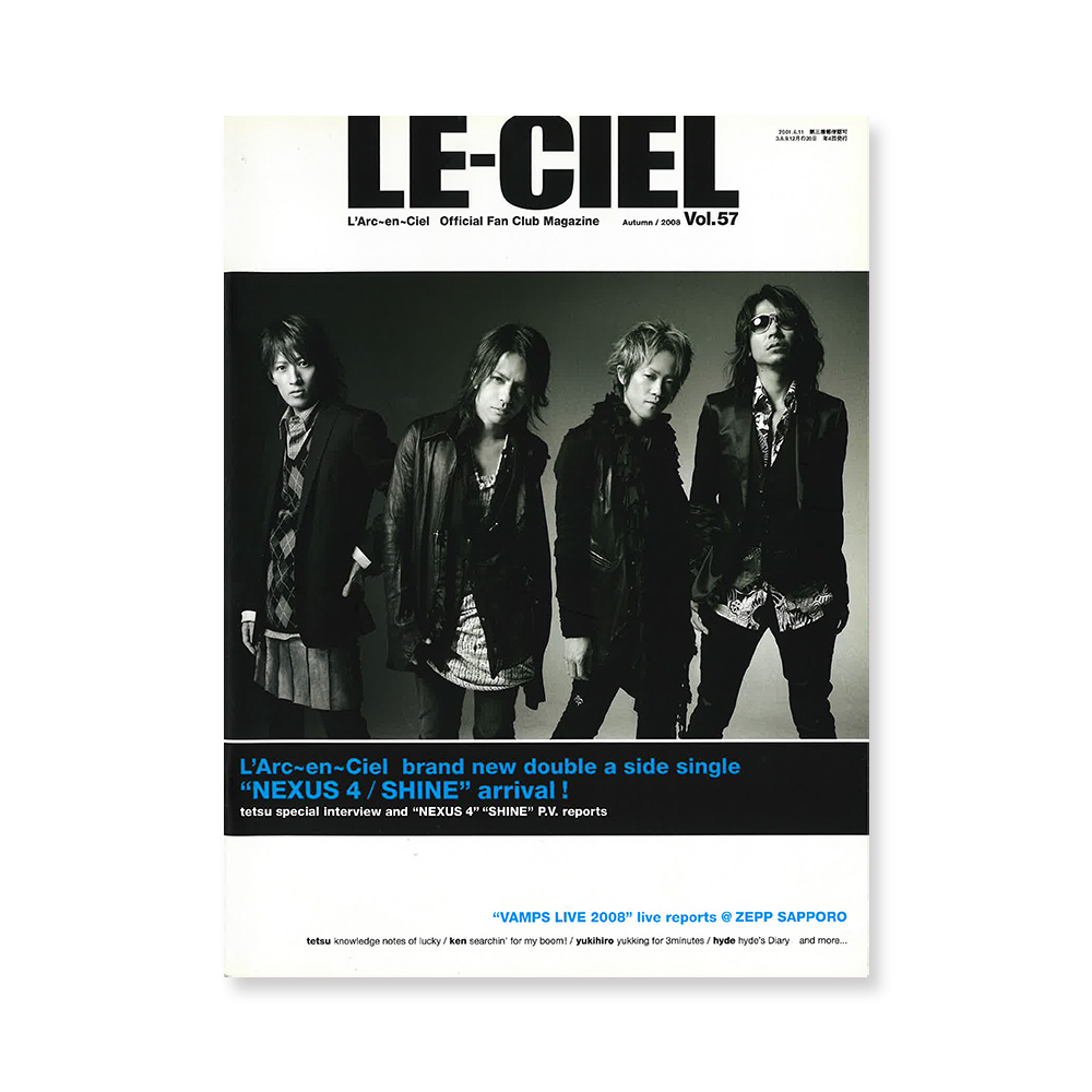 【LE-CIEL会員限定】LE-CIEL Vol.57 Autumn 2008 - L'Arc-en-Ciel Official Goods ...
